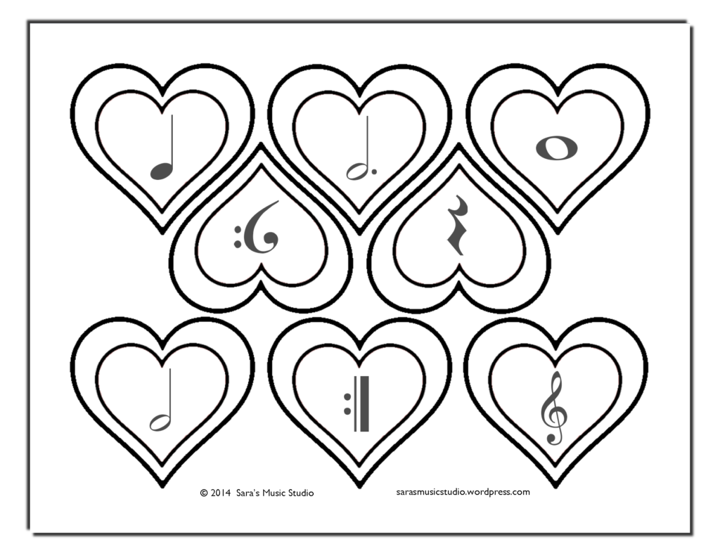 Valentine’s Day Music Cookie Memory Game – Sara's Music Studio