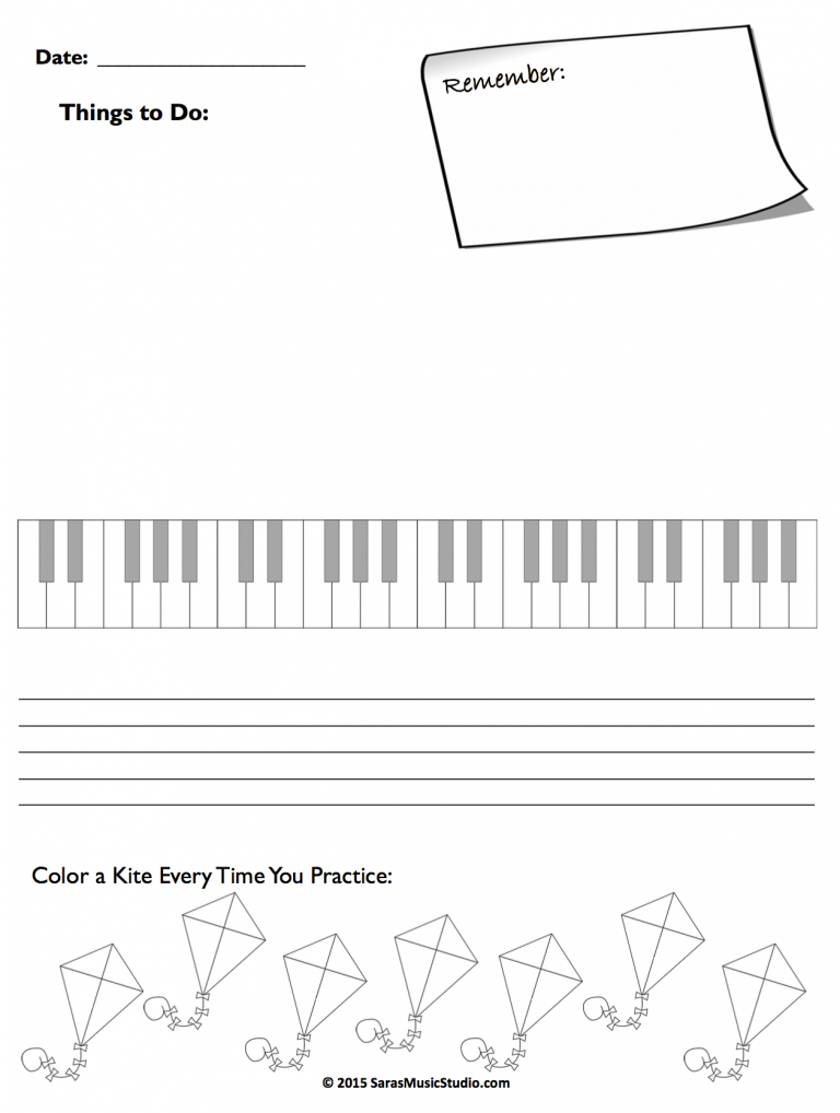 Spring Themed Piano Assignment Sheets - Sara's Music Studio