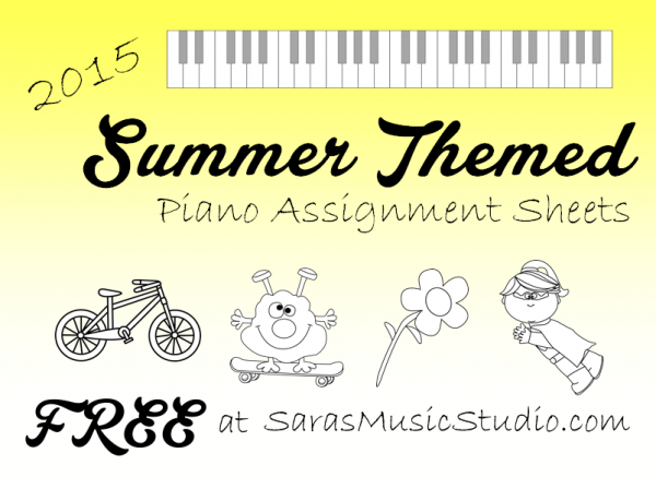 Summer Assignment Sheets – Sara's Music Studio