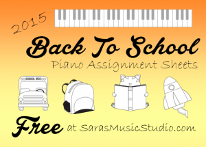 Back to School Piano Assignment Sheets – Sara's Music Studio