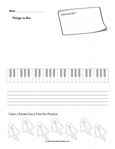 Back to School Piano Assignment Sheets - Sara's Music Studio