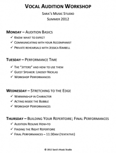 5 Tips to Create Workshop Schedules – Sara's Music Studio