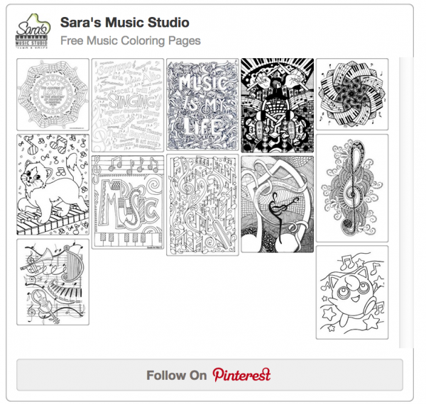 Free Music Coloring Pages – Sara's Music Studio