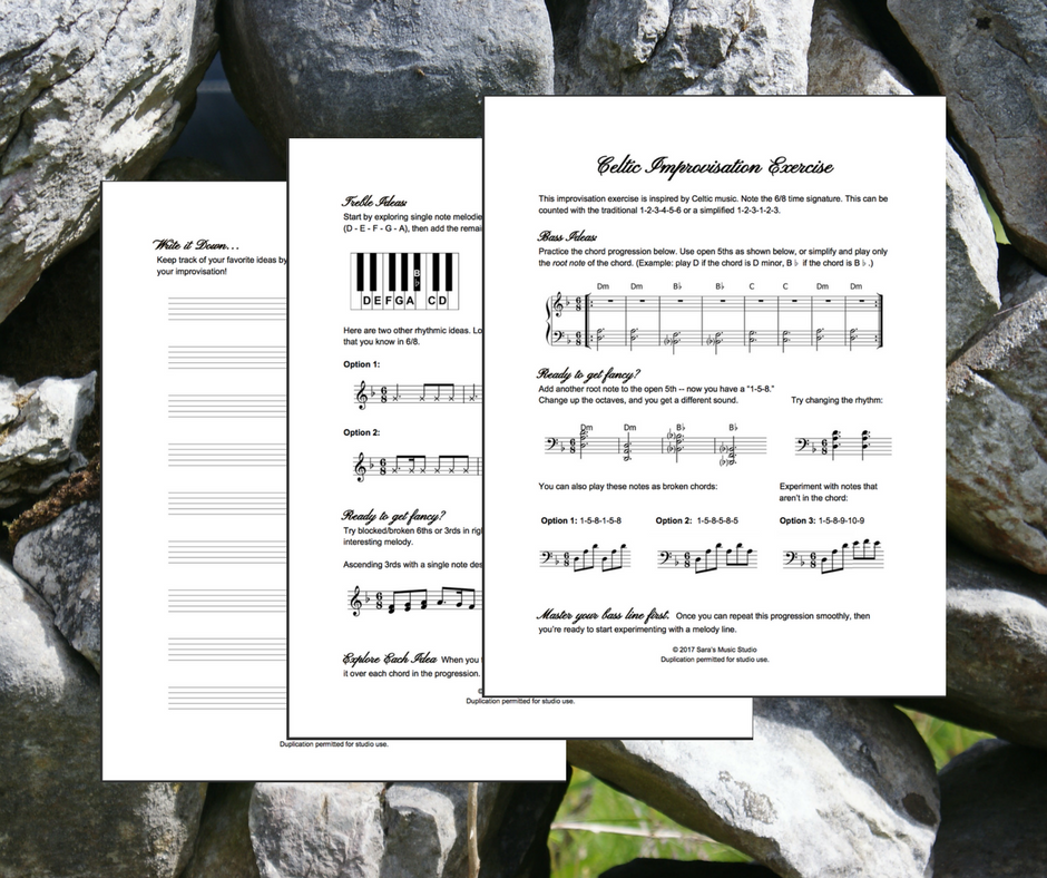 Free Celtic Improv for Piano – Sara's Music Studio