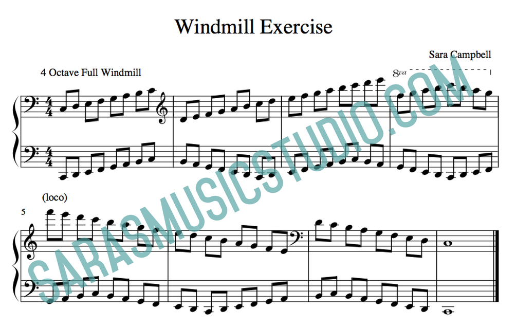 Windmill Scale Exercises – Sara's Music Studio